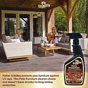 PARKER & BAILEY Patio Furniture Cleaner - Outdoor Furniture Cleaner UV Protectant Outdoor Patio Cleaner Spray Clean Outdoor Cushions Fabric Cleaner for Furniture Upholstery Stain Remover