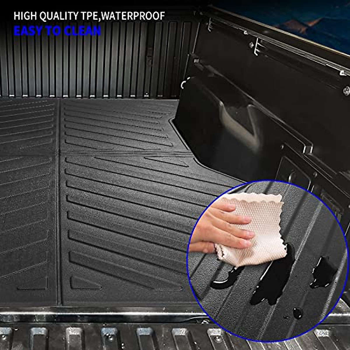 Rongtaod Fit 2005-2023 Toyota Tacoma Bed Mat Truck Bed Liner for 6ft Long Bed 2022 Tacoma Accessories (6 Ft Truck Bed Mat)