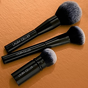 LAURA GELLER NEW YORK Baked Heroes Makeup Brush 3pc Set, Kabuki Foundation Brush, Blush Brush and Bronzer Powder Brush