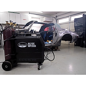 Eastwood Elite 200 Amp Multi-Process AC/DC MP200i Welder | TIG Welder High Frequency Start and Foot Pedal | Welding Machine with MIG Stick Welder | 120V OR 240V Dual Voltage | Tig Welder AC/DC | Black