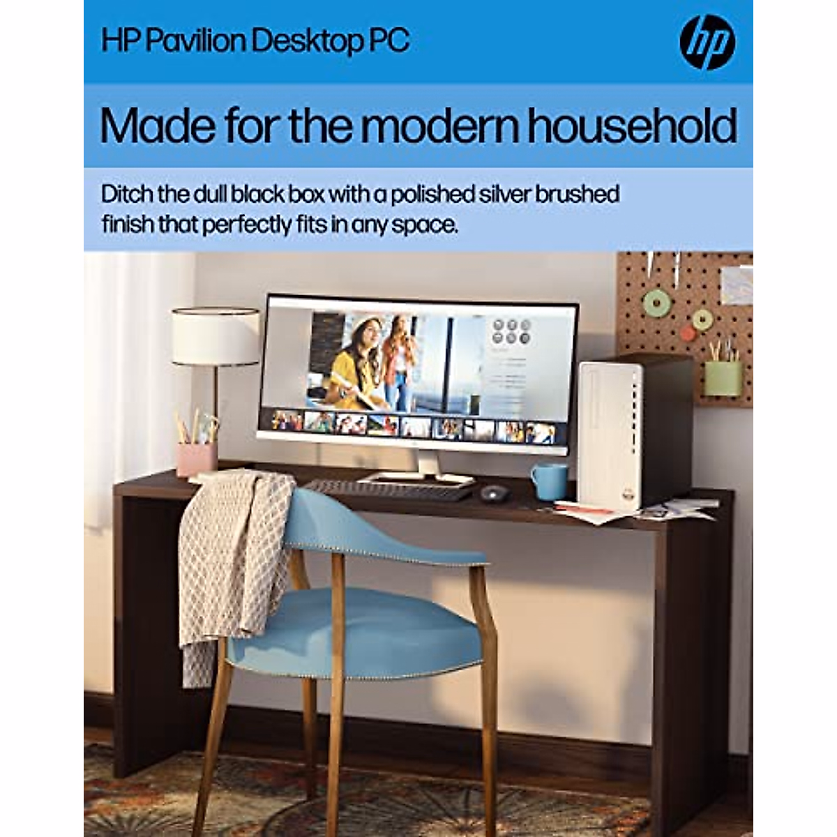 HP Pavilion Desktop Computer PC, AMD Ryzen 7 Processor, AMD Radeon Graphics, 16 GB SDRAM, 512 GB PCIe SSD, Windows 11 Pro OS, 9 USB Ports, High-Performance Wi-Fi & Bluetooth, (TP01-2062,2022)