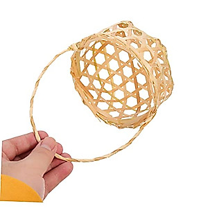 Abaodam 8 Pcs Portable Bamboo Basket Decorative Basket Kitchen Egg Basket Miniature Flower Basket Mini Picnic Basket Wicker Bread Tiny Fruit Basket Multifunction Multipurpose Basket
