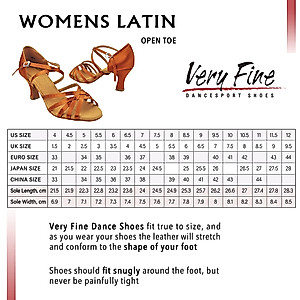 Very Fine Womens Salsa Ballroom Tango Latin Dance Shoes Satin White Silver Trim 2.5" Spool Heel US 7.5 M Gala