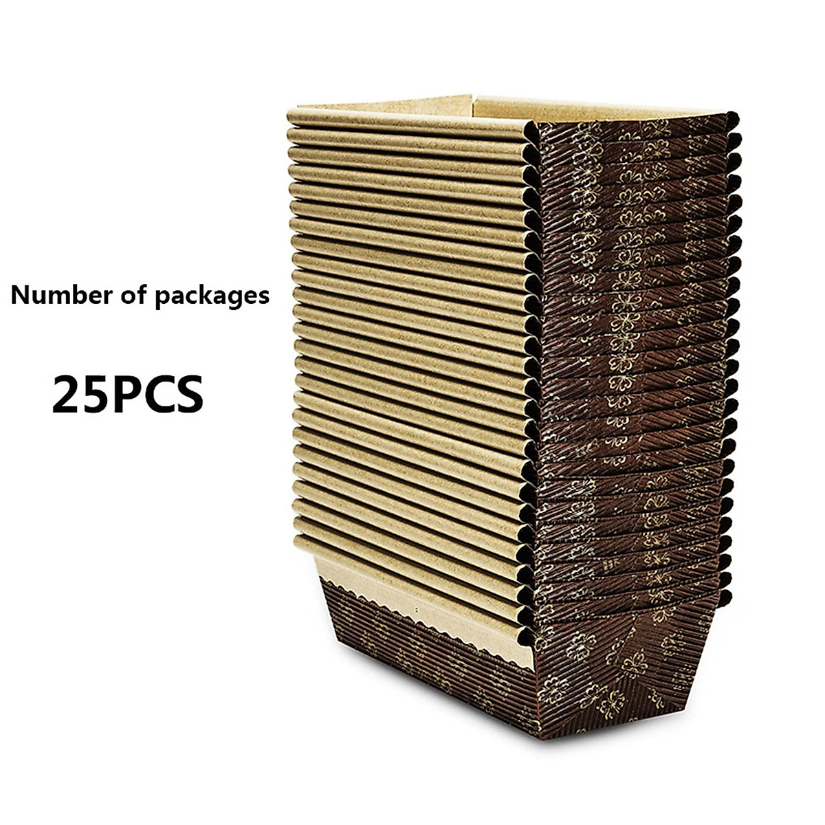 25 Pieces Disposable Kraft Papers Bread Loaf Pans Bakery Pastry Rectangle Pans For Kitchen Microwave Freezer Oven Safe Cupcake Wrappers For Boys