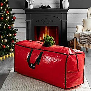 Christmas Tree Storage Bag - for Artificial Trees up- to 9-Ft. Tall - Durable Bag Waterproof Material With Stitched Reinforced Carrying Handles - Protects Against Dust Insects, & Moisture