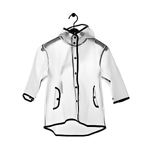 Kids Raincoat EVA Rain Poncho,Portable Hooded Poncho Jacket Rain Coat for Boys Girls Children (M,Reference height: 31.49-39.37 In)