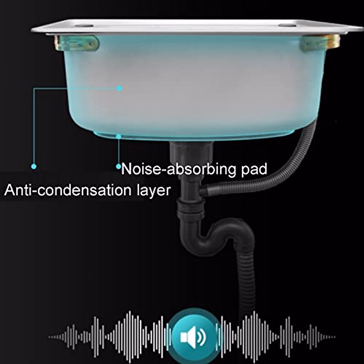 Single Bowl Stainless Steel Commercial Kitchen Sink, Free Standing Utility Sink Single Bowl Rectangle Wash Vegetable Basin For Garage Restaurant Laundry Room Outdoor (With Faucet 42*37*20.2CM)