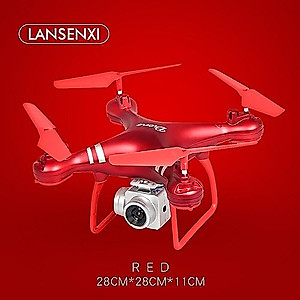 LF608 Fly Toy Drone - Controlled Aircraft Toy,816 Brushed Coreless Motor,15+mins Flying Time (RED)