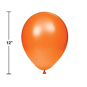 Creative Converting Latex Balloons, 12", Sunkissed Orange