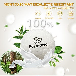 Furmatic Dog Toys for Aggressive Chewers, Indestructible and Interactive Tennis Balls for Dogs, Ideal Herding ball for dogs to Chew Fetch Training, for Large Medium Small Dog and Puppies (Small, 2.5")