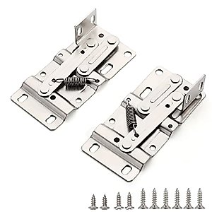 Chibery 2 Pack Tip Out Tray Hinges, Scissor Hinges for Kitchen Sink or Bathroom Cabinet Organizer, Sink Front Drawer, Compatible Both Face Frame ＆ Frameless - Nickel Plated Steel