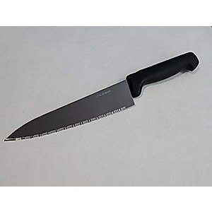 Professional Serrated Chef's Knife 8 Inch Surgical Stainless - Never Needs Sharpening