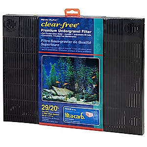 Penn-Plax Clear-Free Premium Under Gravel Aquarium Filter (UGF) – Freshwater and Saltwater Safe – Suitable for 20 – 29 Gallon Tanks