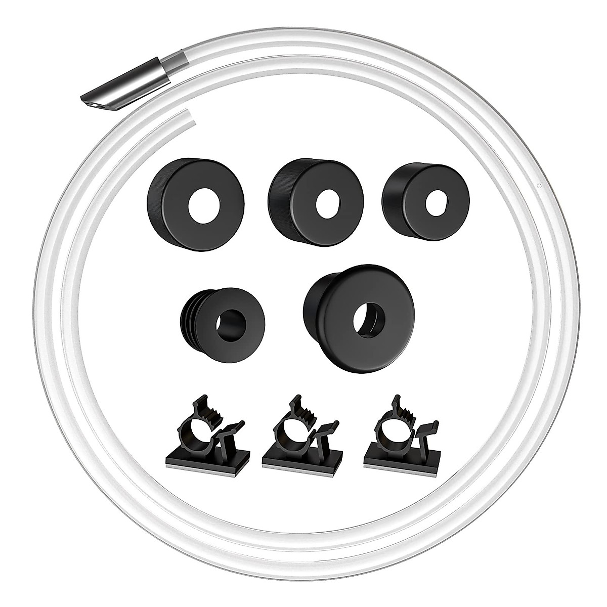 Sink Soap Dispenser Extension Tube Kit, 47" Under Counter Gappo Soap Dispenser Tube with Upgraded Metal Check Valve for Kitchen Sink, Never Fill The Little Bottle Again White