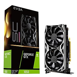 EVGA GeForce GTX 1650 SC Ultra Gaming GDDR6, 04G-P4-1257-KR, 4GB GDDR6, Dual Fan, Metal Backplate