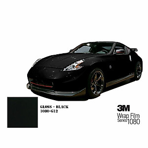 3M 2080 G12 GLOSS BLACK 5ft x 2ft (10 Sq/ft) Car Wrap Vinyl Film
