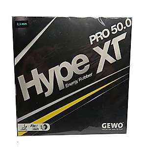 GEWO Hype XT PRO 50.0 Table Tennis Rubber, Red, 2.1 mm. Sponge Thickness