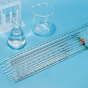 PATIKIL Graduated Dropper Pipettes, 1 Pcs 25ml Reusable Borosilicate Glass Pipette for Transfer Liquid for Laboratory, Chemistry, Clear