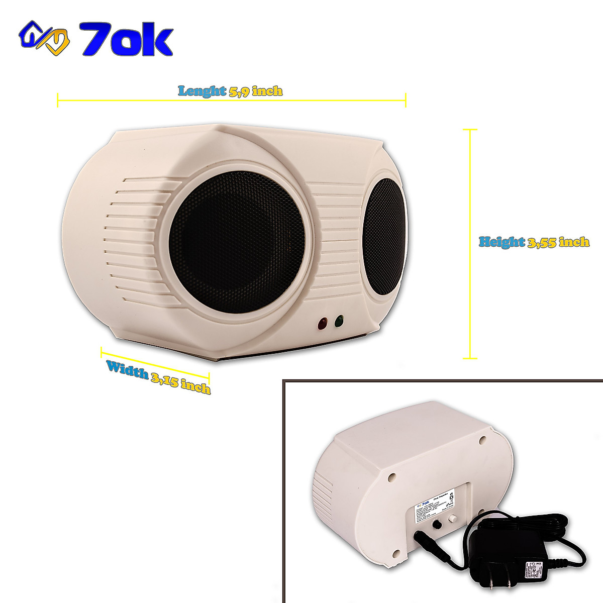 KN-18 Double Ultrasonic Mouse, Rat, Rodent, Squirrel Repeller