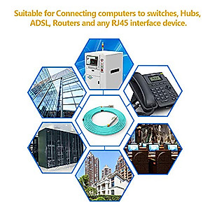 Fiber Patch Cable, VANDESAIL 10G Gigabit Fiber Optic Cables with LC to LC Multimode OM3 Duplex 50/125 OFNP (1M, OM3-5Pack)
