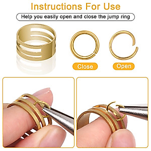 Anezus Jump Rings for Jewelry Making Supplies and Necklace Repair with Jump Ring Pliers and Open Jump Ring(1200Pcs Silver and Gold)Anezus Jump Rings for Jewelry Making Supplies and Necklace Repair wit