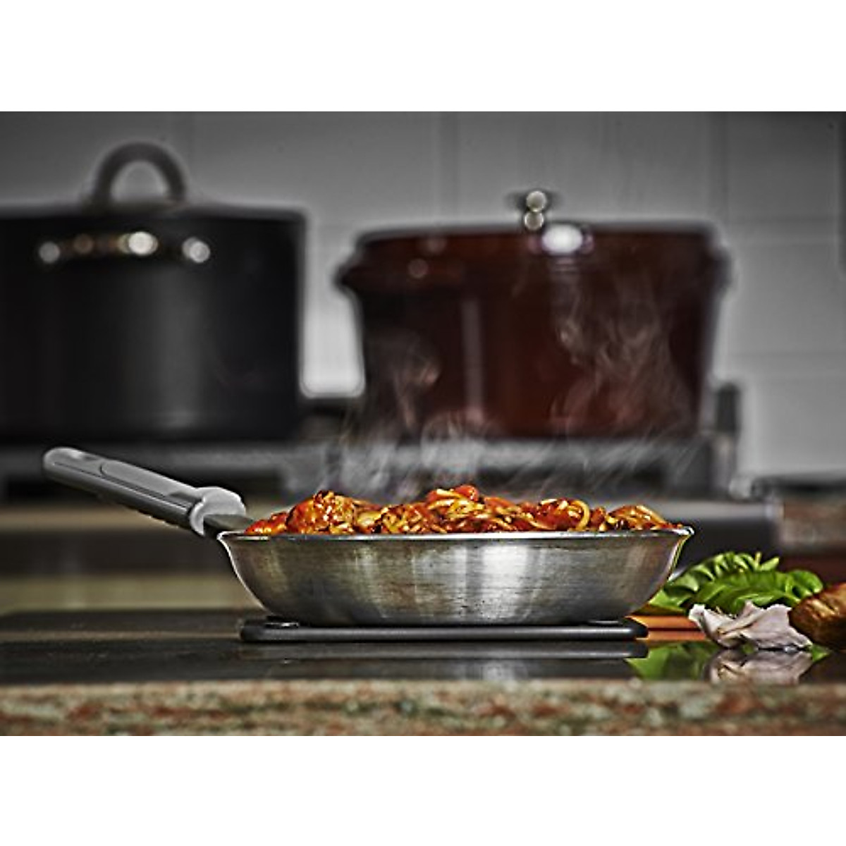 Epicurean Trivet, 7-Inch by 7-Inch, Slate/Black,010-07070203