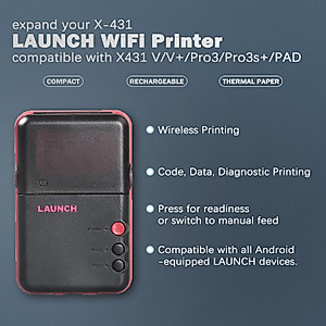 LAUNCH X-431 WiFi Printer, Work with X431 V, V+, Pro3, Pro3s+, Pad Only