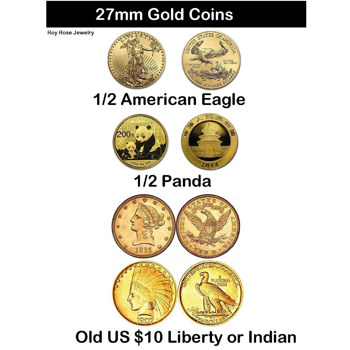 Gold Coin Pendant Mounting - 27mm Coin Size - Twist Rope Frame Design - 14K Yellow Gold - Screw Top with Bail