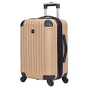 Travelers Club Midtown Hardside 4-Piece Luggage Travel Set, Expandable, Tan