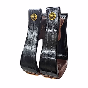 Nettles The Flatbottom Premium Western Stirrups Blackened Color- 2" Tread