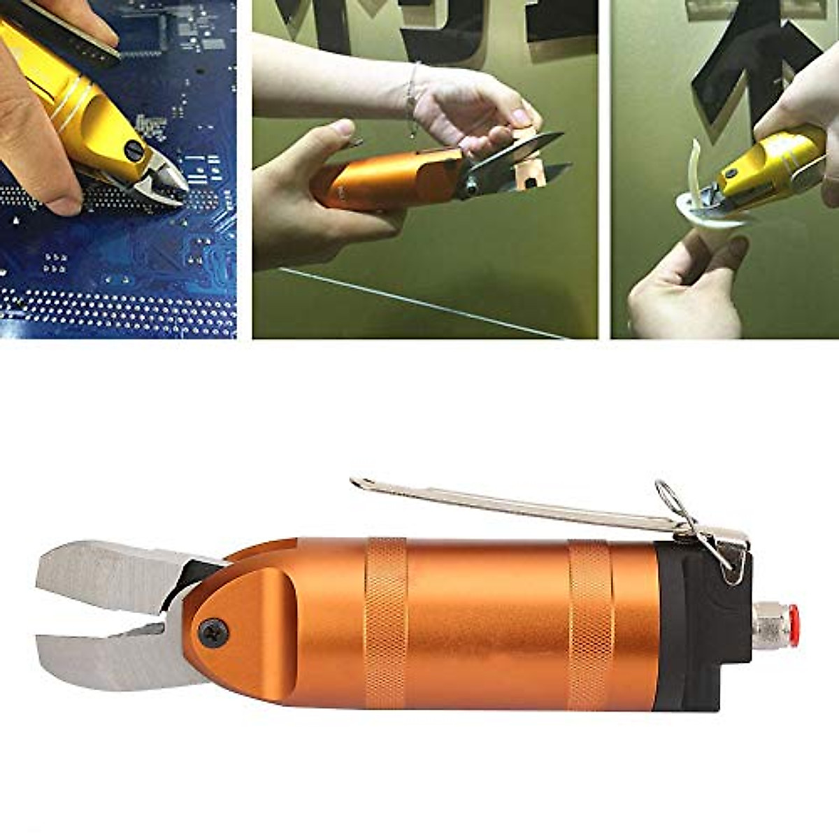 Air Scissors Pneumatic Nipper, 10mm/6.5mm Wire Diagonal Crimping Pliers HS30 Air Scissors Pneumatic Nipper Tool Cutting Pliers for Cutting The Plastic, Iron, Copper, Stainless Steel