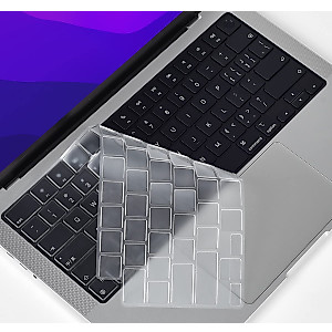 CaseBuy Premium Keyboard Cover for M2 M3 MacBook Air 15 inch A2941 A3114, M2 M3 MacBook Air 13.6" A2681 A3113, 2024 2023 2022 2021 MacBook Pro 14" 16" M4 M3 M2 M1 Chip Pro/Max, US ANSI Layout