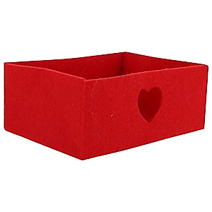 BESTOYARD 2pcs Valentines Day Gift Box Cotton Storage Baskets Fabric Storage Bins Organizer Baskets Sturdy Gift Boxes Fabric Storage Cubes for Organizing Sturdy Storage Basket