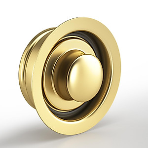 Kitchen Sink Garbage Disposal Flange and Sink Stopper,fit Stainless Steel 3-1/2 inch Standard Sink Drain Opening Kitchen Sink Replacement Accessories (Gold Bright)