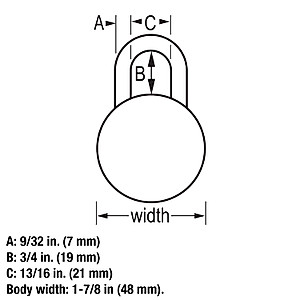 Master Lock 1561DLTBLU Locker Lock Combination Padlock, 1 Pack, Light Blue
