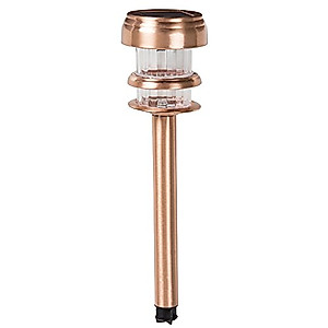 Solar Powered Lights (Set of 4)- LED Outdoor Stake Spotlight Fixture for Gardens, Pathways, and Patios by Pure Garden-Copper