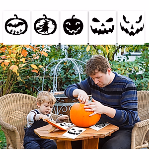 Yatashing Pumpkin Carving Kit Tools 12Pcs DIY Jack-O'-Lantern Professional Sturdy Stainless Steel Supplies Carving Stencils Zipper Bag for Adults & Kids and Halloween Decorations