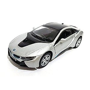 Kinsmart New 1:36 Display - Silver Color BMW I8 Diecast Model Car