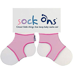 Sock Ons Clever Little Things That Keep Baby 2 Pack - Baby Pink & Fushcia (0-6 Months)