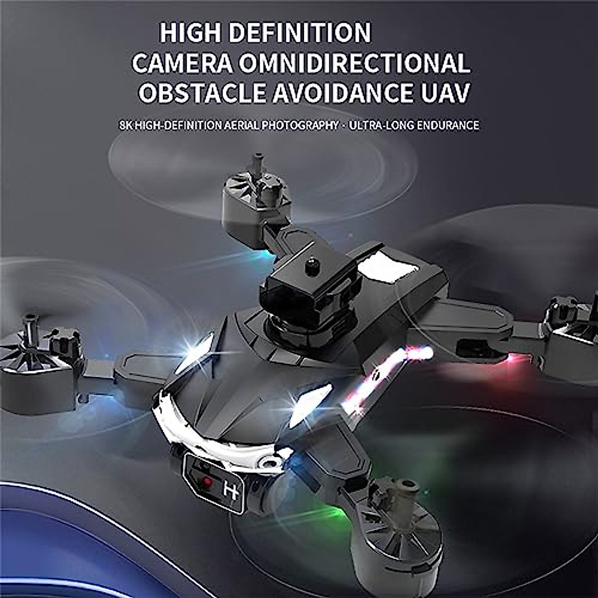LNATOVI 2023 New FPV Camera Drone - Gesture Control & User-Friendly for Beginner & Multifunctional & Unlimited Enjoyment & Cool Light (BK)