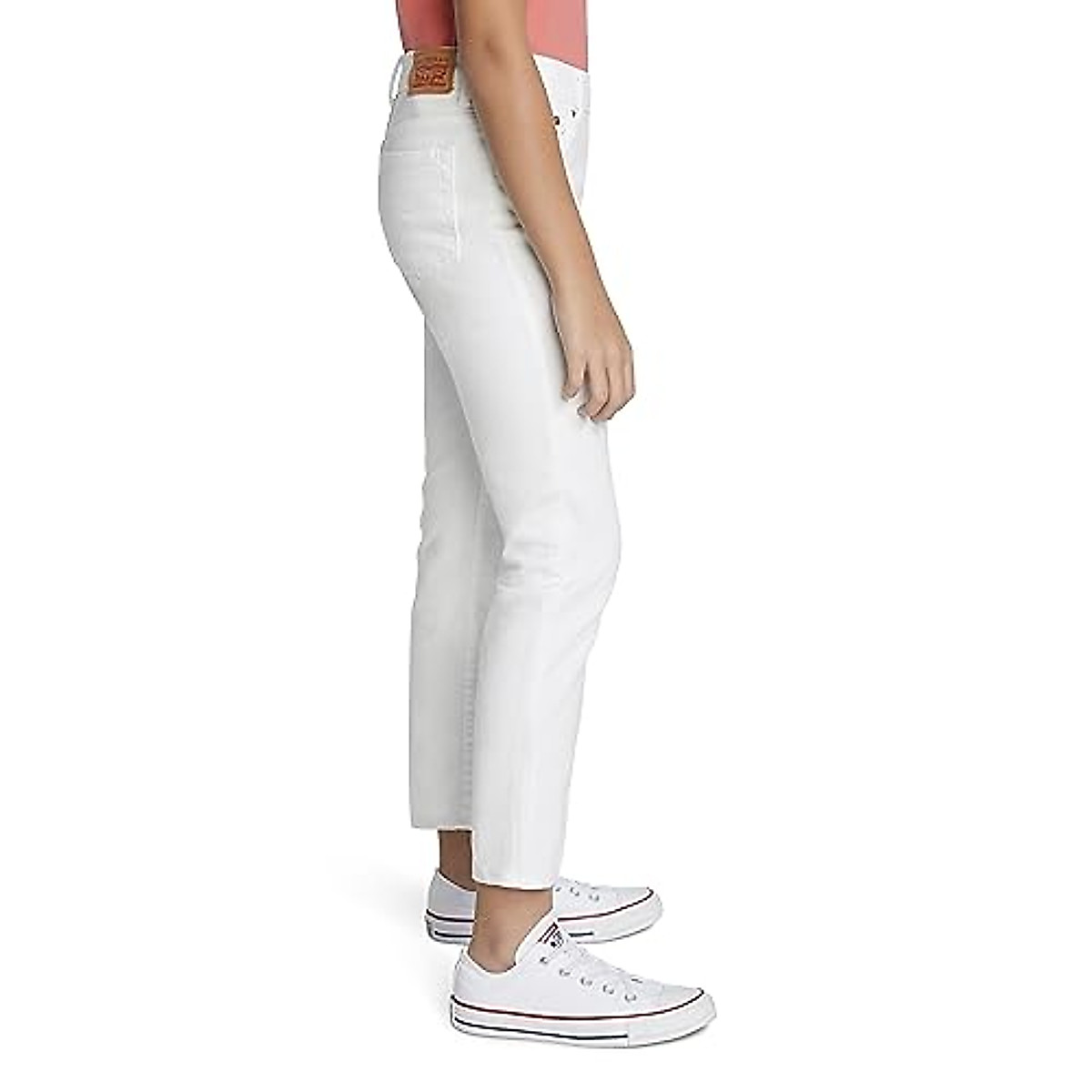 Levi's Girls High Rise Straight Fit Jeans, White, 14 US
