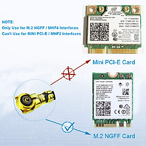 BINGFU U.FL IPX IPEX MHF4 to RP-SMA Female Bulkhead Mount WiFi Antenna Cable 30cm 12 inch 2-Pack for Intel AX200NGW 8265AC 8265NGW 7265AC 9560AC M.2 NGFF Interface Wireless Network Card WiFi Adapter
