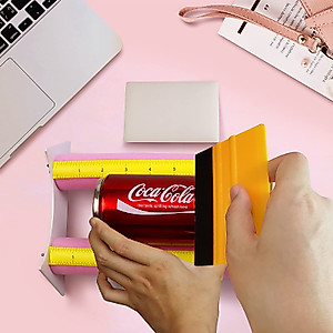 Cup Cradle for Tumbler with an Adjustment Pad and a Felt Edge Squeegee, Vinyl Holder with Foam Measurements for Crafting Decals on Cups and Bottles