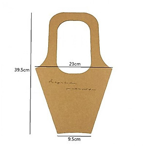 Pinicecore 5pcs Handle Kraft Paper Flower Bags Flowers Wrapping Gift Flower Packaging Home Decoration