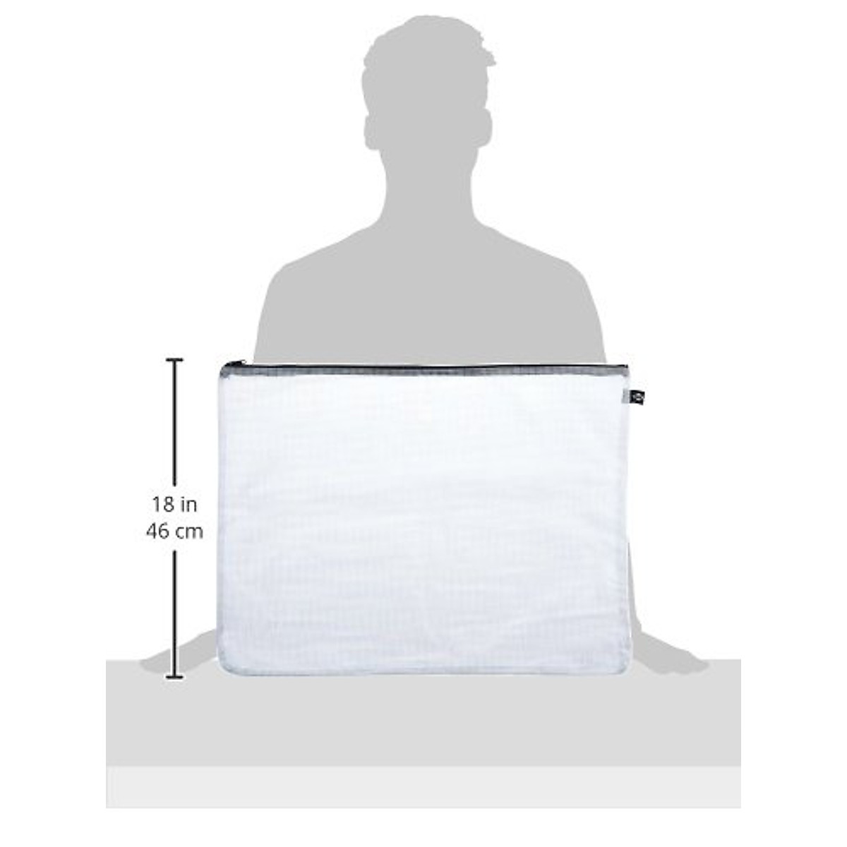 Alvin, PVC Mesh Zipper Bag, 16 x 21 Inches, Clear - NB1621