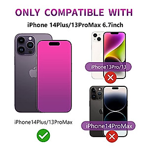 2 Pack Gradient Tempered Glass for iPhone 14 Plus / 13 Pro Max Privacy Screen Protector for iPhone 14Plus / 13 ProMax 6.7inch Anti Spy Anti Blue Light Eye Protection HD Ultra Clear Anti-Scratch