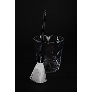 Taction Professional Fiberglass Fingerprint Brush, White (Includes Protective Tube case)