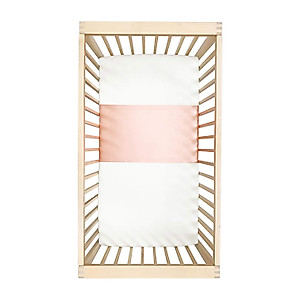 Sleepy Silk SLEEPY SILK - Baby Silk Crib Sleeve | Silk Crib Sleeve for Baby Hair Loss | Silk Baby Crib Bedding in 25 Momme Mulberry Silk | SIDS Safe Silk Crib Slip for Baby | Cherry Blossom Pink