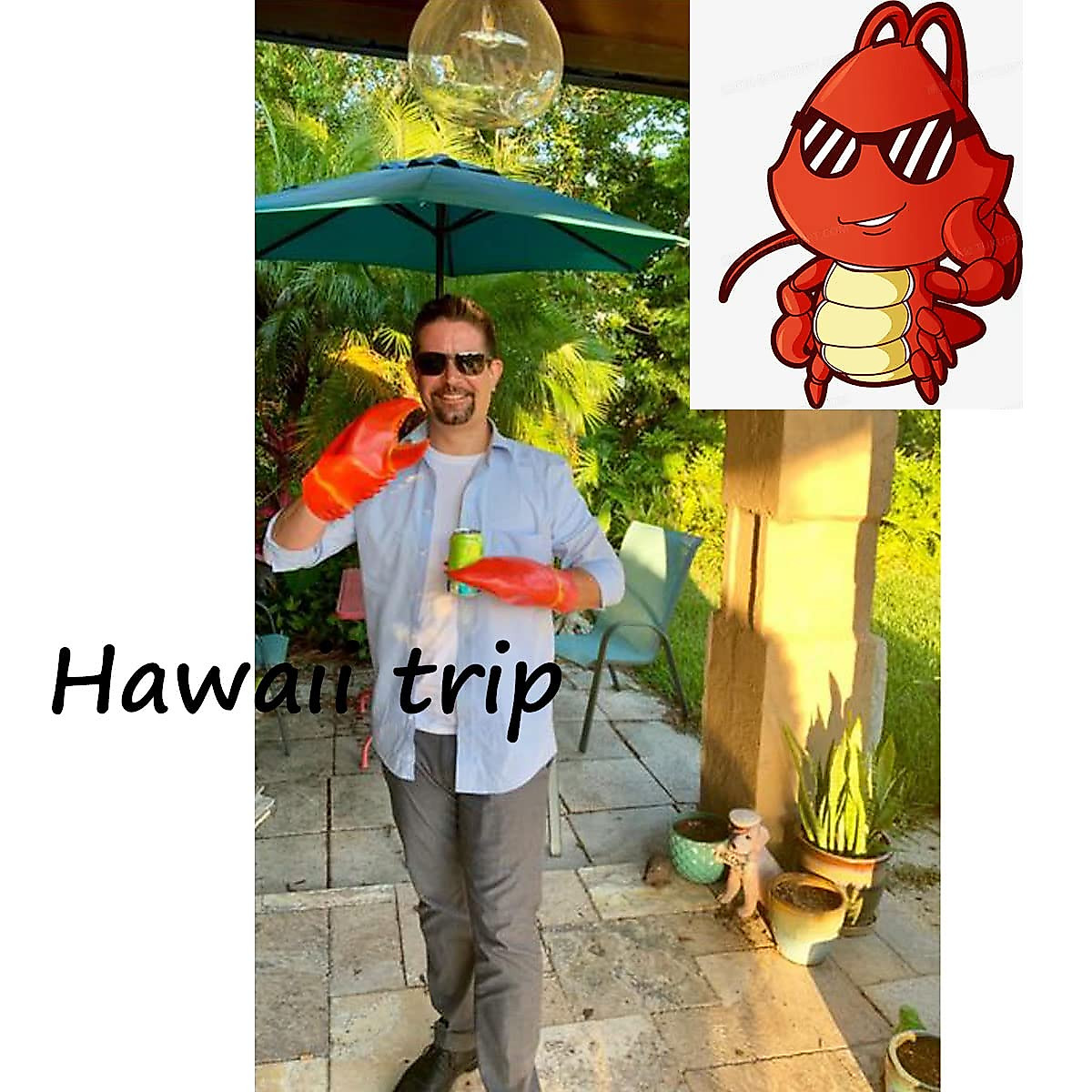 Valentoria Fun Lobster Crab Claws Gloves Hands Weapon Cospaly Toy Halloween Costume Pretend Dress Up Play Game Party Festival Gag Props (Hands)