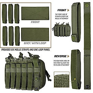 WYNEX Tactical Mag Admin Pouch, Molle Utility Tool Pouch Medical EMT Organizer with Triple Stacker Magazine Holder for M4 M16 Patch Included